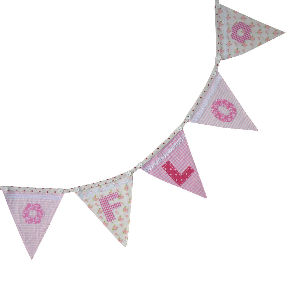 Pink Alphabet Bunting
