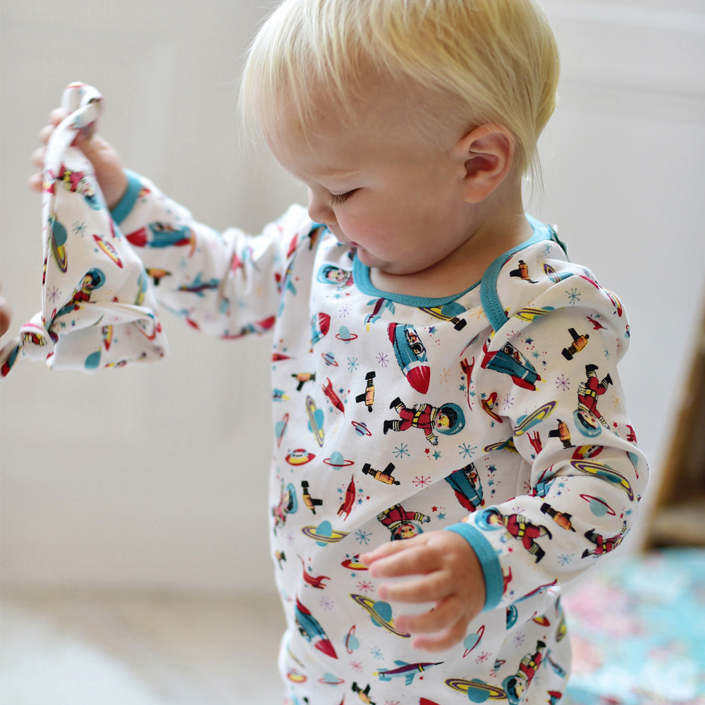 Space Cotton Jersey Pyjama & Hat Set