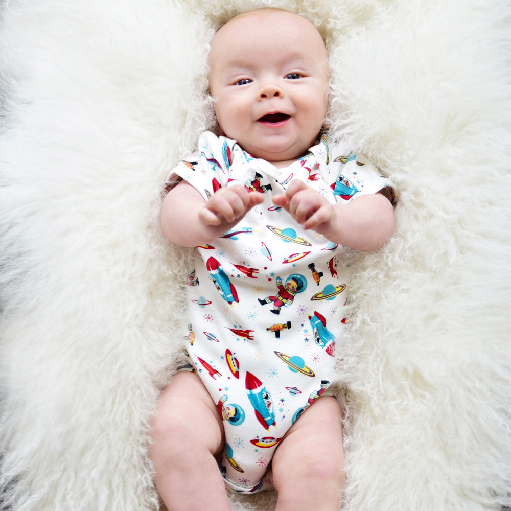 Space Print Baby Grow